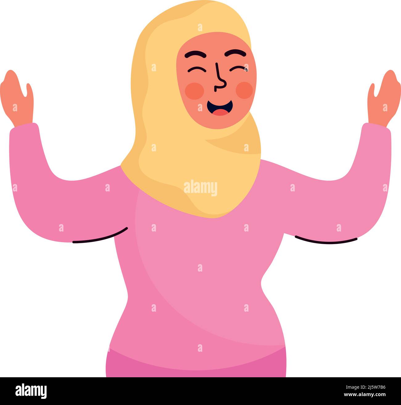 happy malay woman Stock Vector Image & Art - Alamy