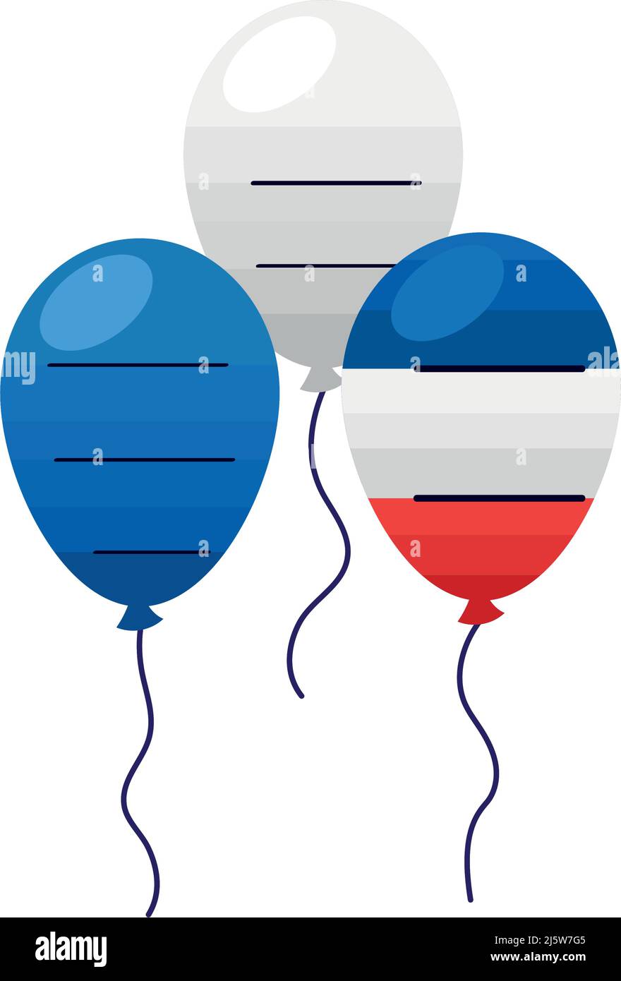 french flag in balloons helium Stock Vector Image & Art - Alamy