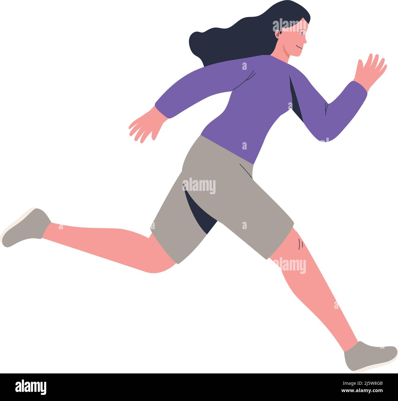 success female worker running Stock Vector Image & Art - Alamy