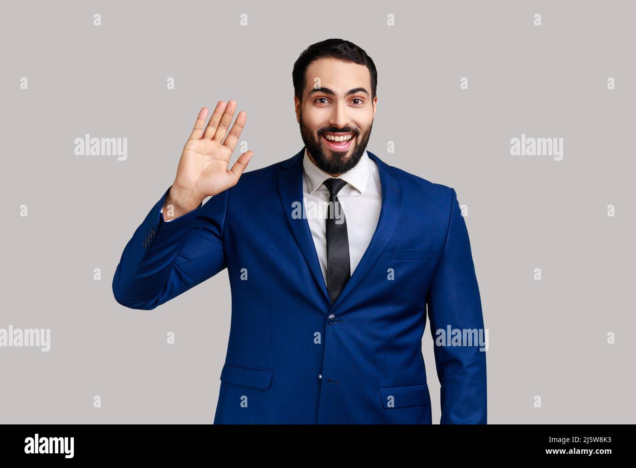 Man waving goodbye hi-res stock photography and images - Alamy