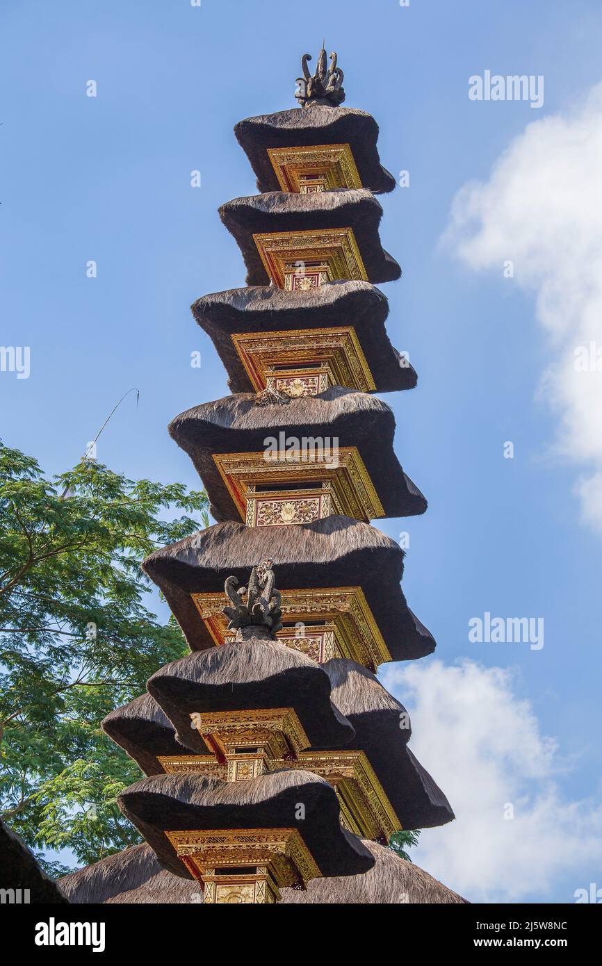 The architecture of the Hindu temple on the island of Bali in Ubud ...