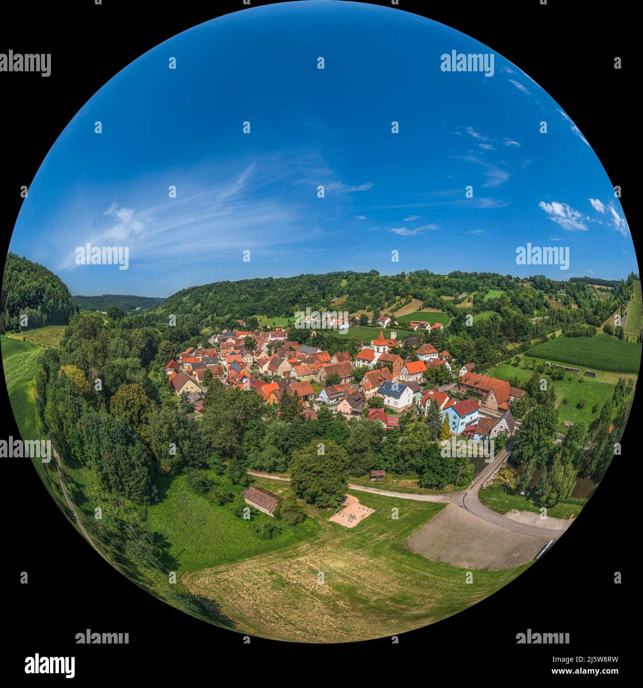 Tauber valley cycle track hi-res stock photography and images - Alamy