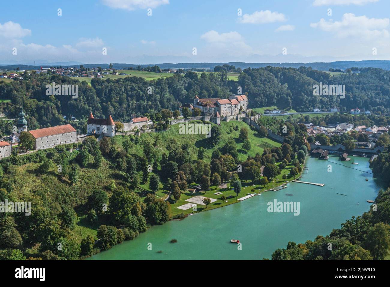 Burghausen castle aerial hi-res stock photography and images - Alamy