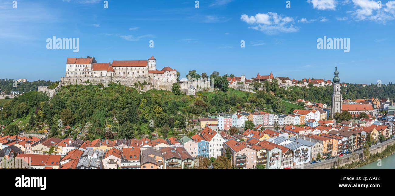 Burghausen castle aerial hi-res stock photography and images - Alamy