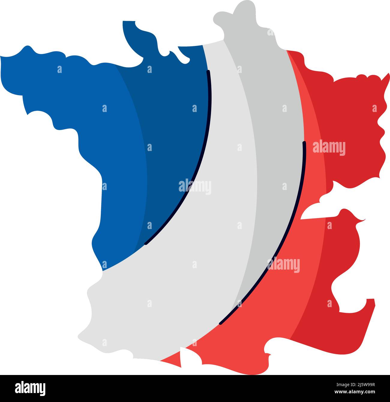 france flag in map Stock Vector Image & Art - Alamy