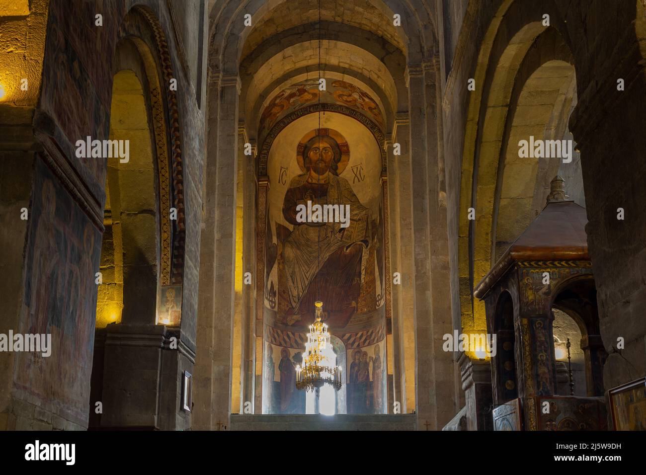 Mtskheta, Georgia - 2 April, 2022: Ancient orthodox frescoes in the ...