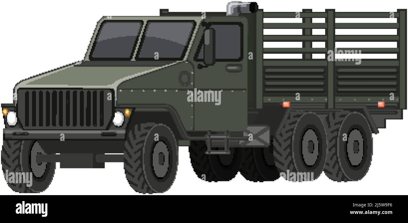 Military vehicle on white background illustration Stock Vector Image ...