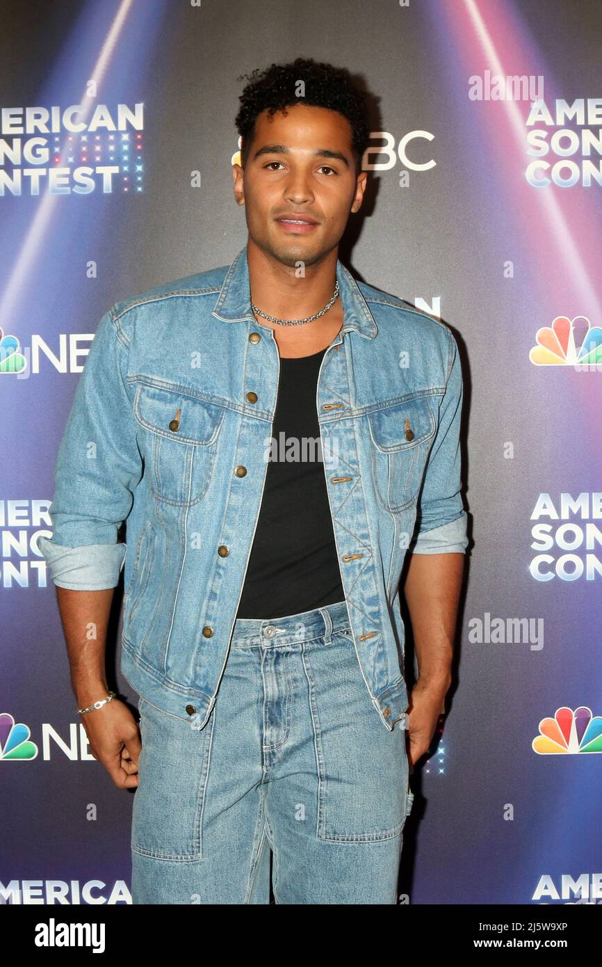 LOS ANGELES - APR 25: Devin Way at the America’s Song Contest Semi ...