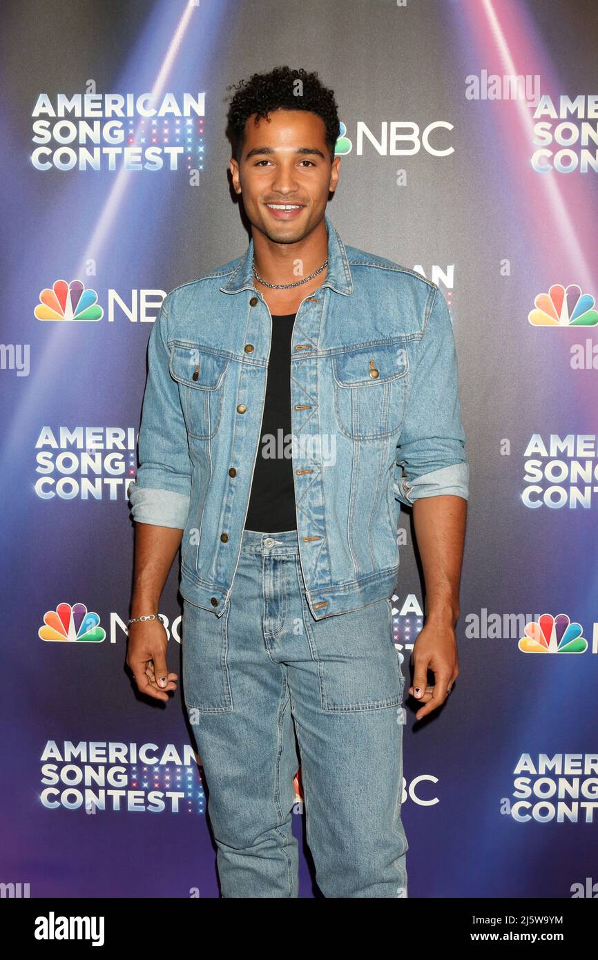 LOS ANGELES - APR 25: Devin Way at the America’s Song Contest Semi ...