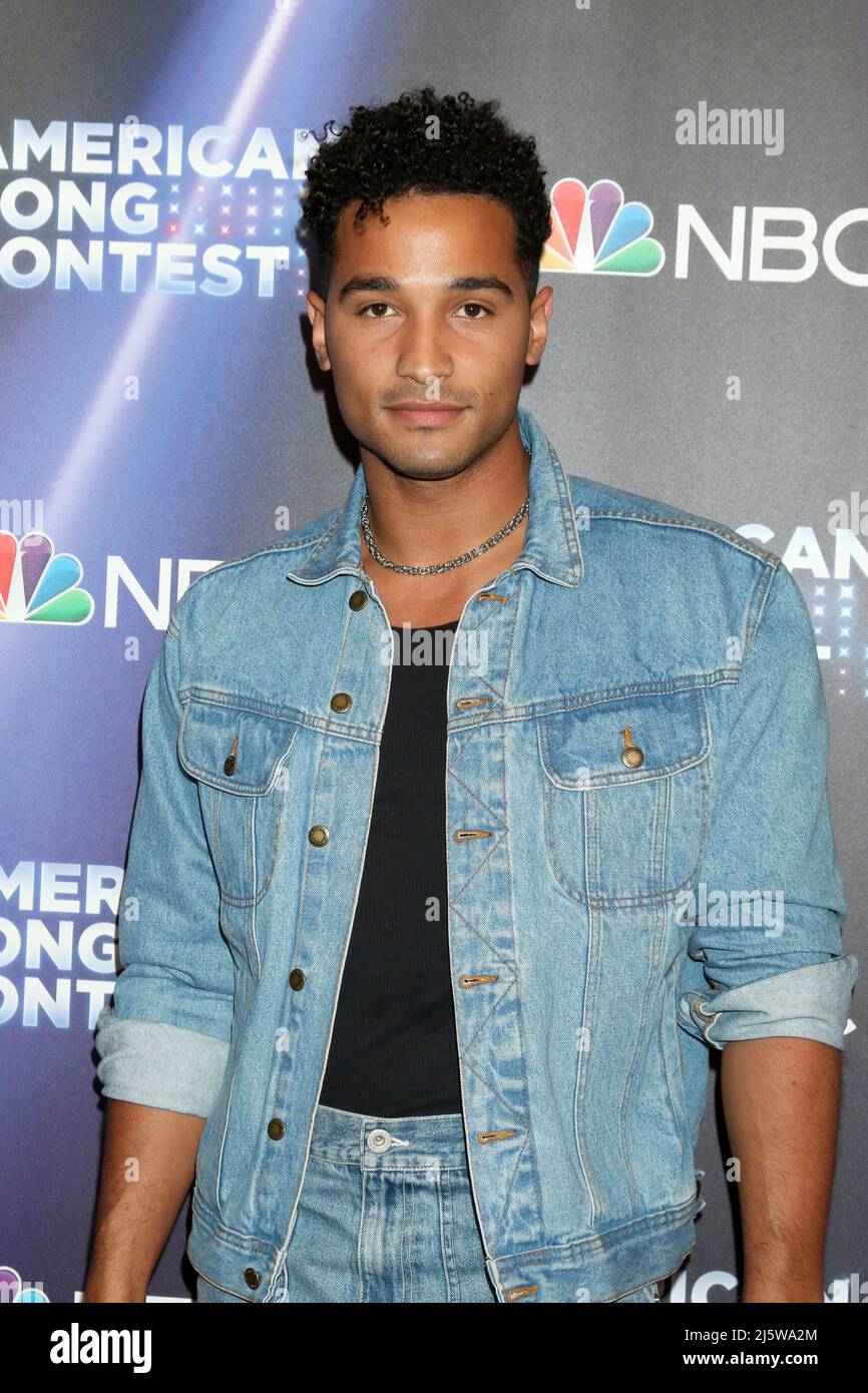 LOS ANGELES - APR 25: Devin Way at the America’s Song Contest Semi ...