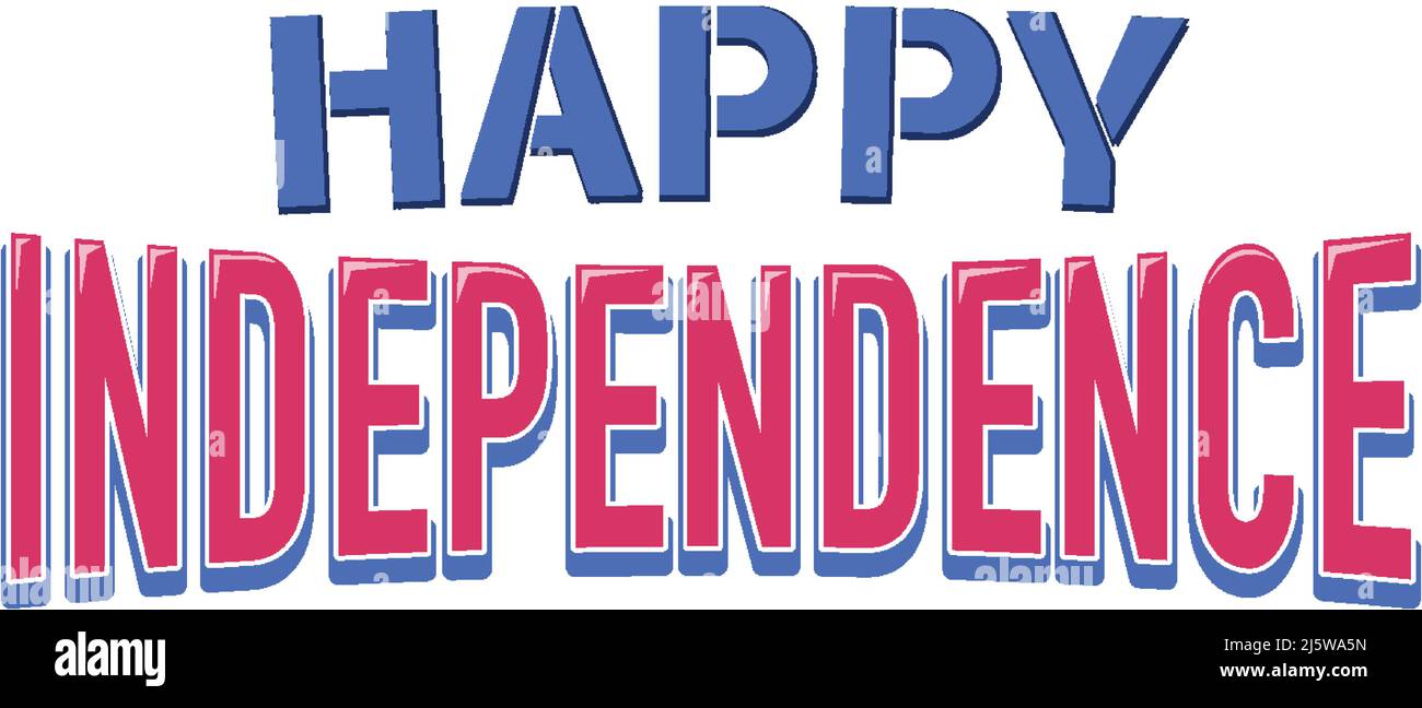 Font design with word Happy Independence day illustration Stock Vector ...