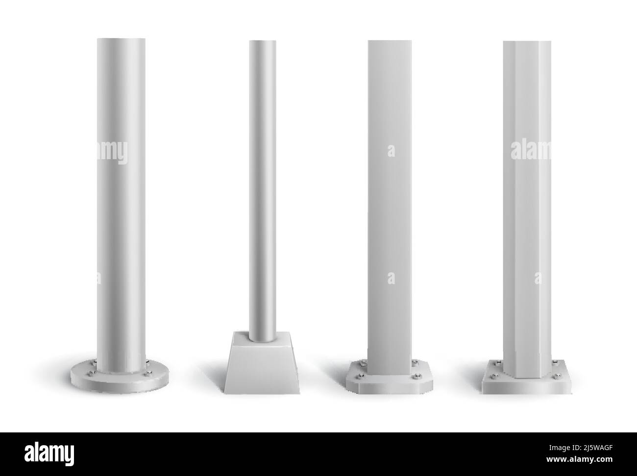 Stainless steel columns Stock Vector Images - Alamy