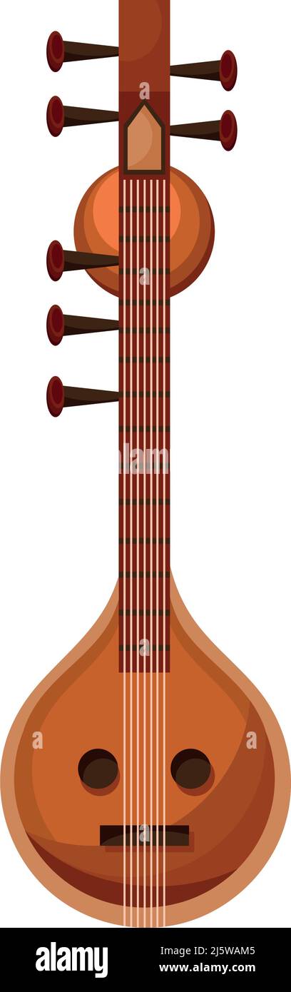 sitar musical instrument Stock Vector Image & Art - Alamy