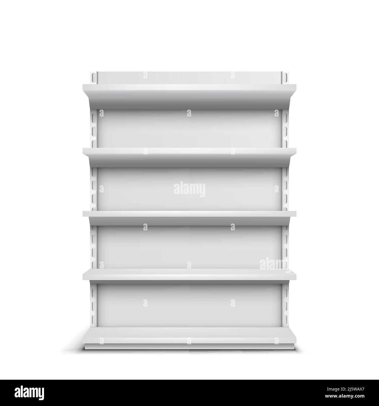 Grocery store rack with empty shelves 3d realistic vector isolated on ...