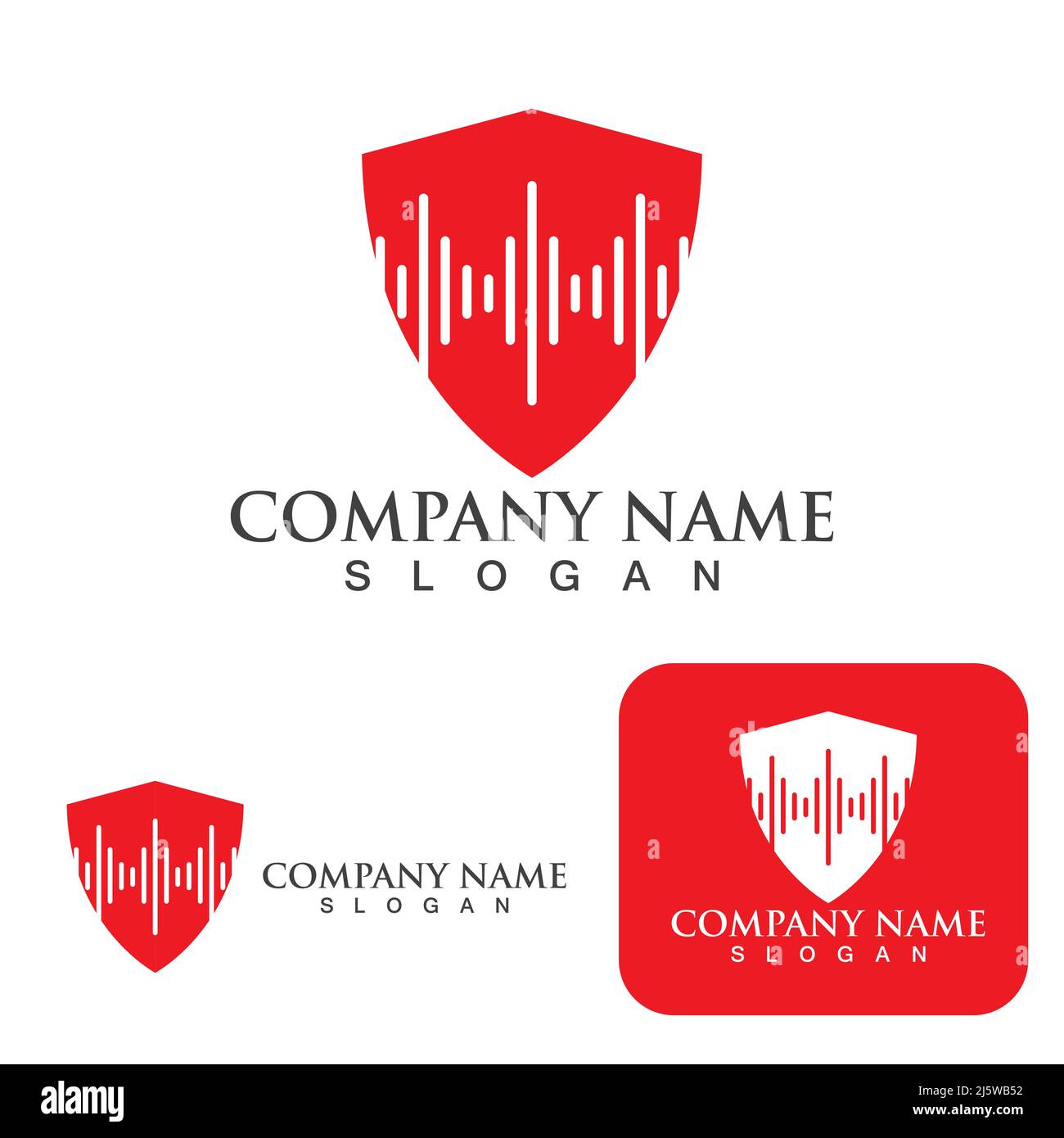 Shield Security Logo Template vector icon illustration Stock Vector ...