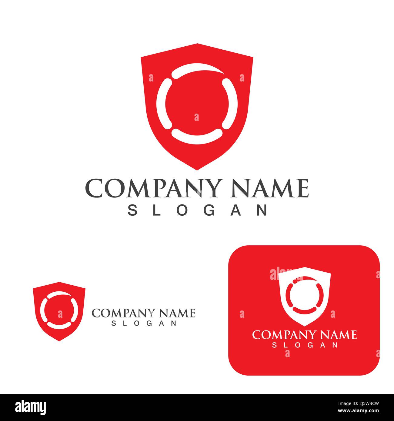 Shield Security Logo Template vector icon illustration Stock Vector ...