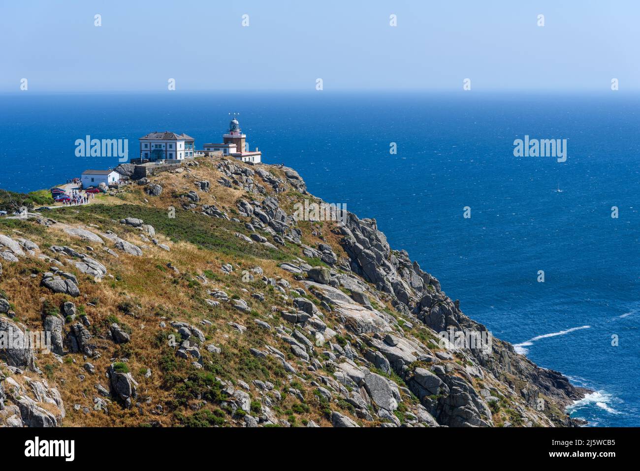 View of Cape Finisterre Lighthouse at Costa da Morte or Death Coast at ...