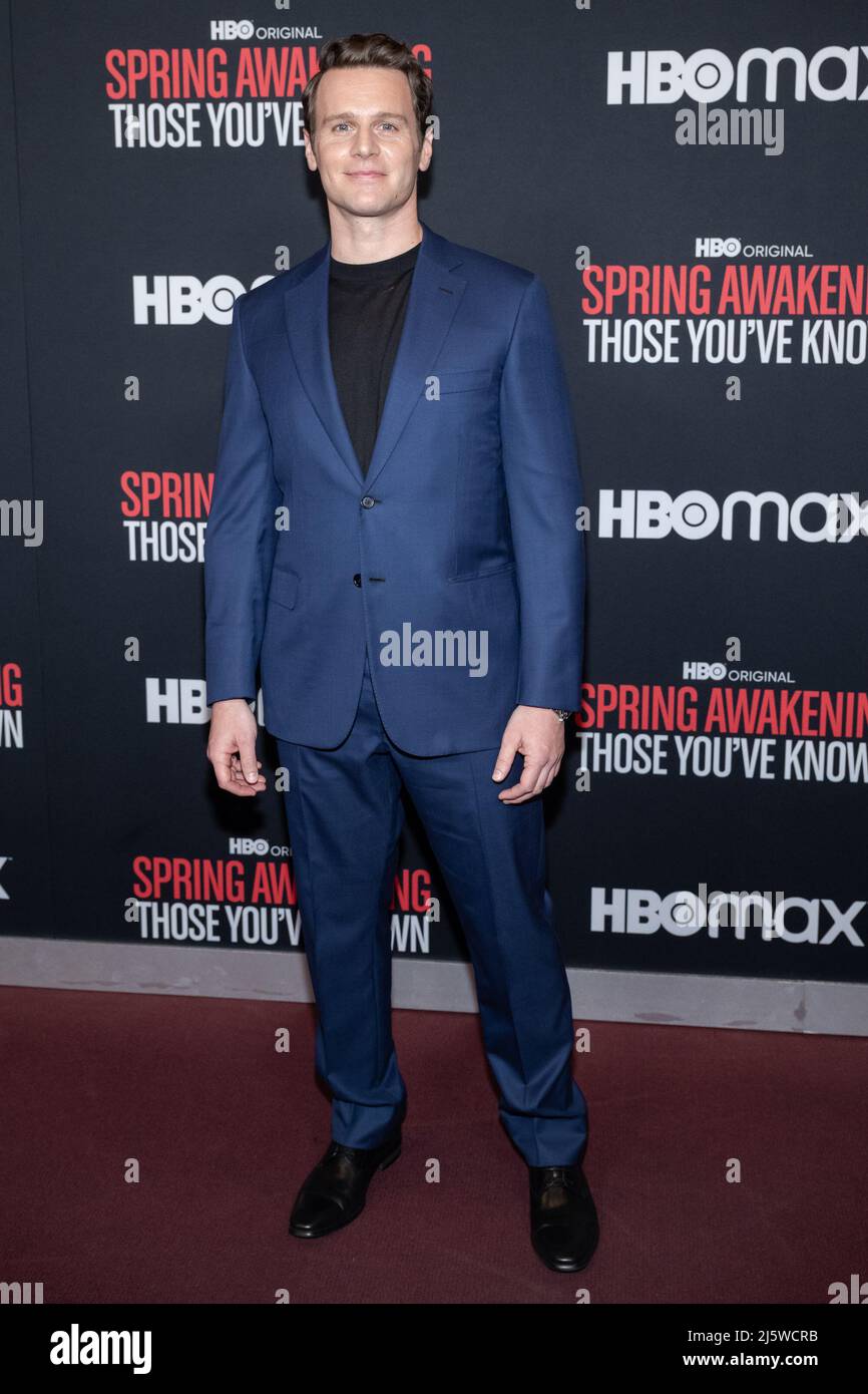 New York, New York, Apr. 25, 2022, Jonathan Groff attends the premiere ...