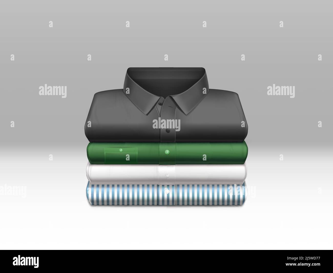 Folded shirts Stock Vector Images - Alamy