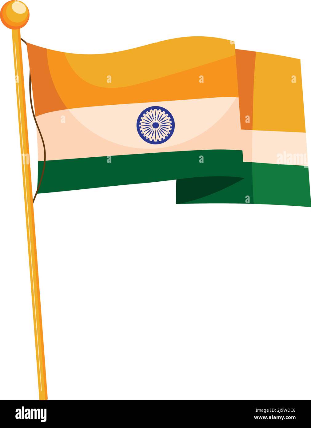 india flag in pole Stock Vector Image & Art - Alamy