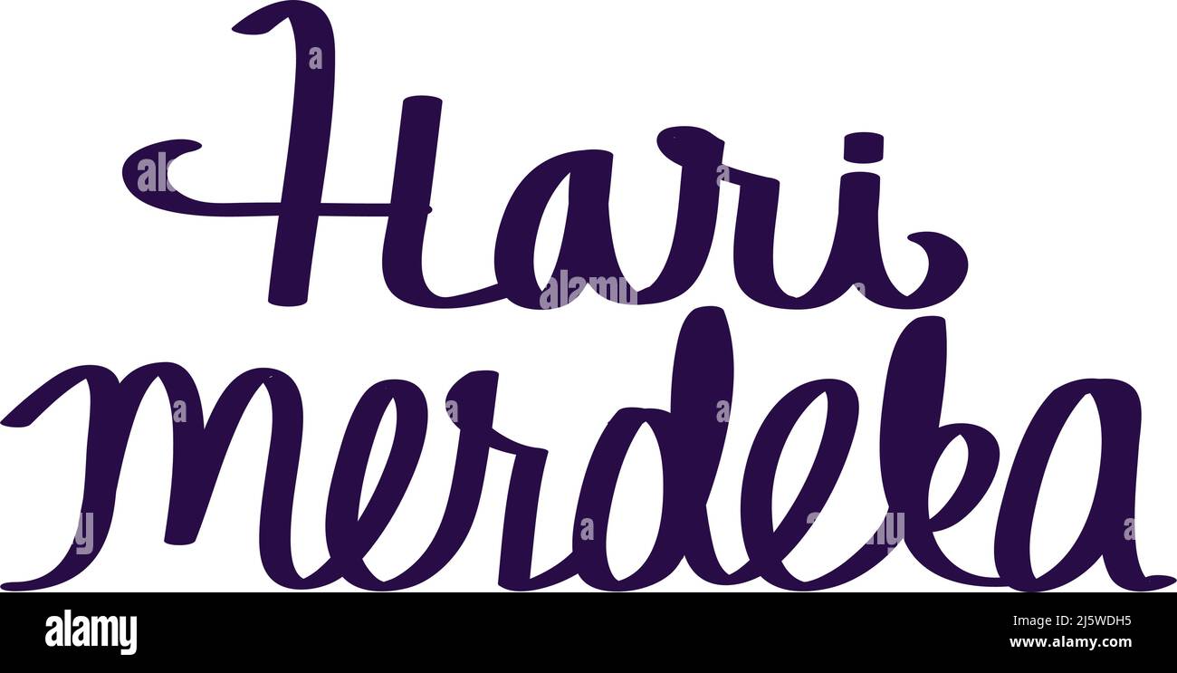 hari merdeka lettering Stock Vector Image & Art - Alamy