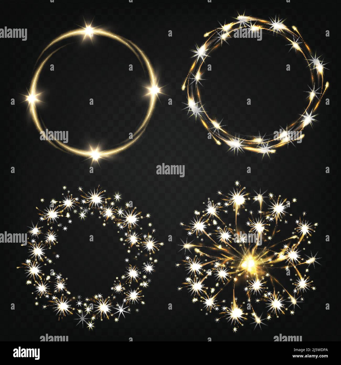 Sparklers from burning sparkler, pyrotechnics effects, magical lights ...