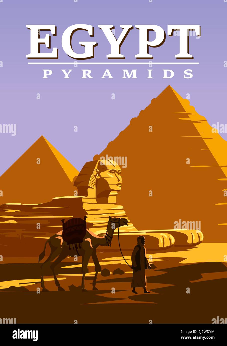 Ancient Egypt Pharaoh Pyramids Sphinx Vintage Poster. Travel to Egypt ...