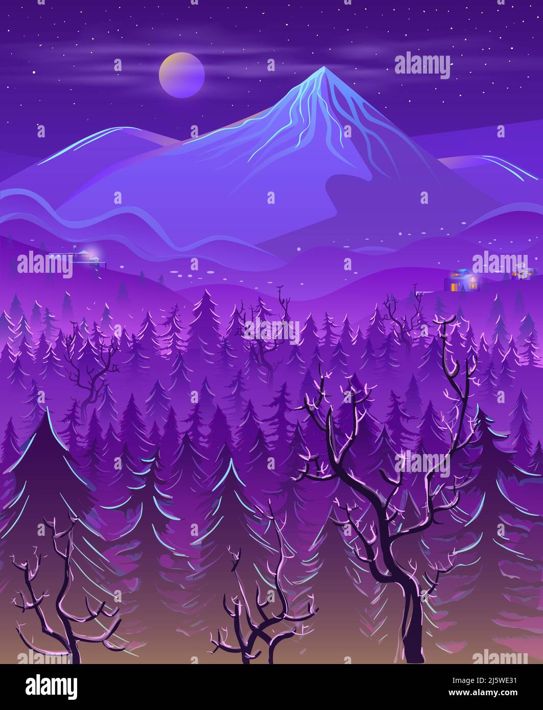 Village and mist Stock Vector Images - Alamy