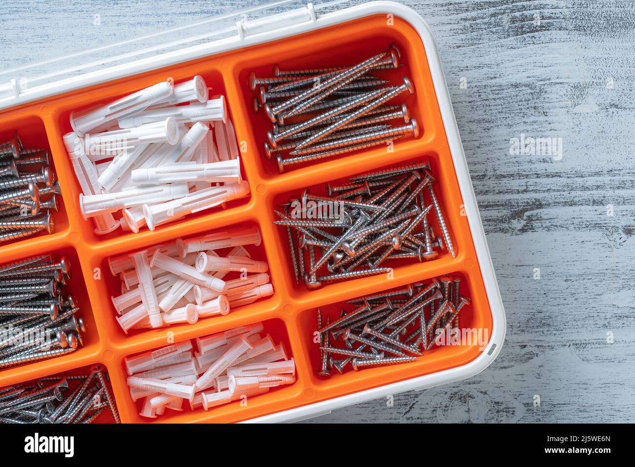 Screw dowel in plastic organizer hi-res stock photography and images ...