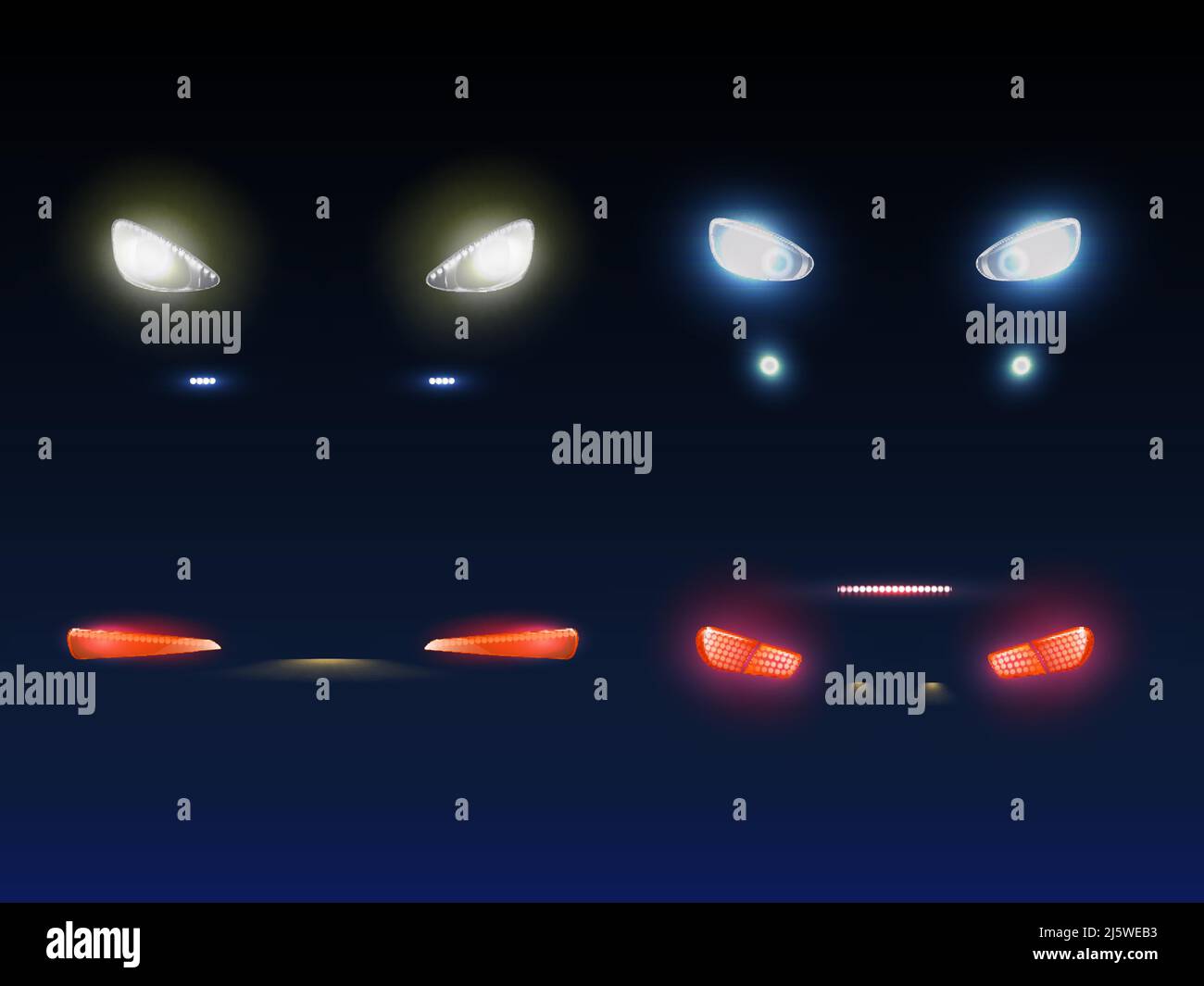 Futuristic car headlight Stock Vector Images - Alamy