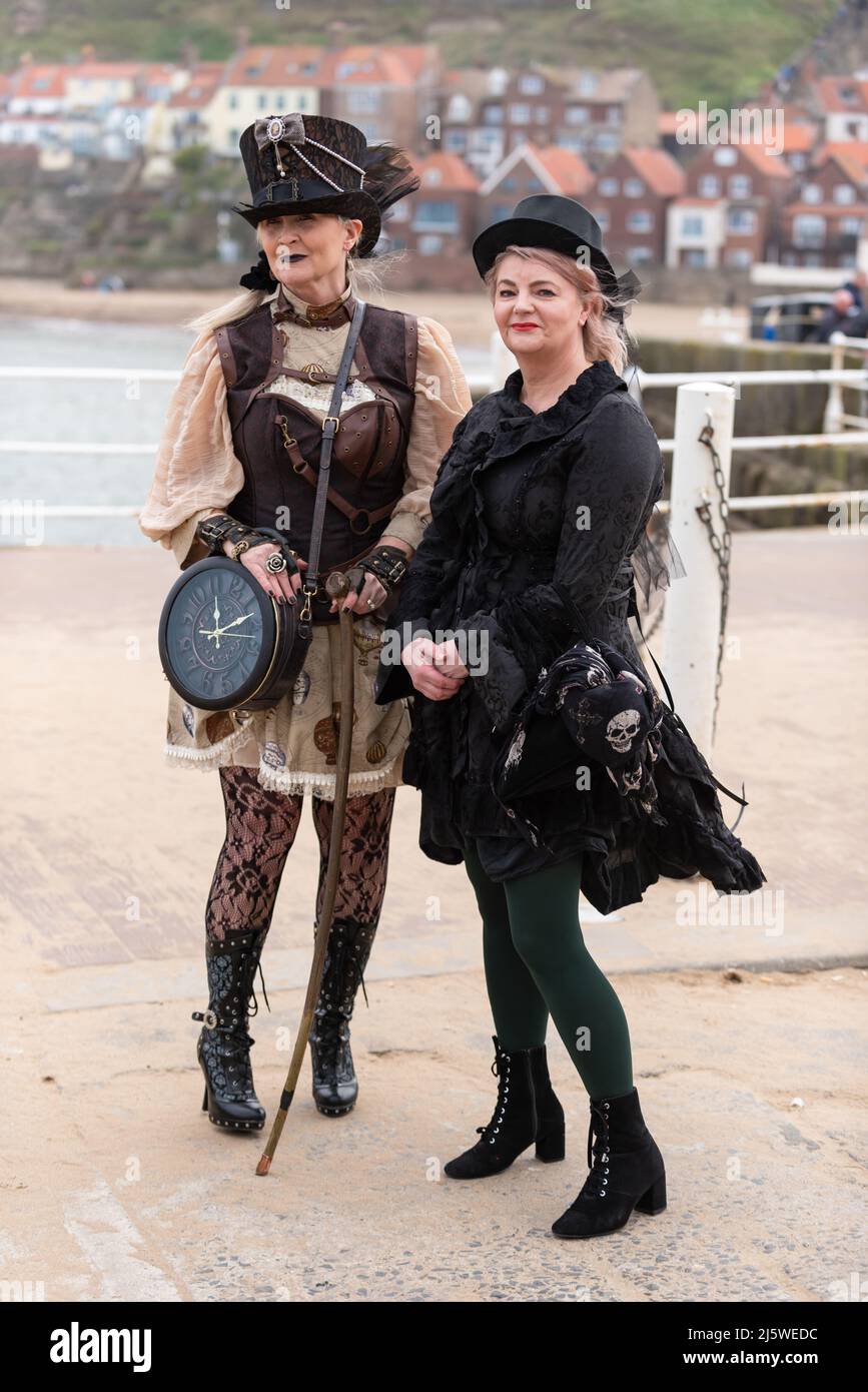 People dressed up at Whitby Goth Festival Stock Photo - Alamy