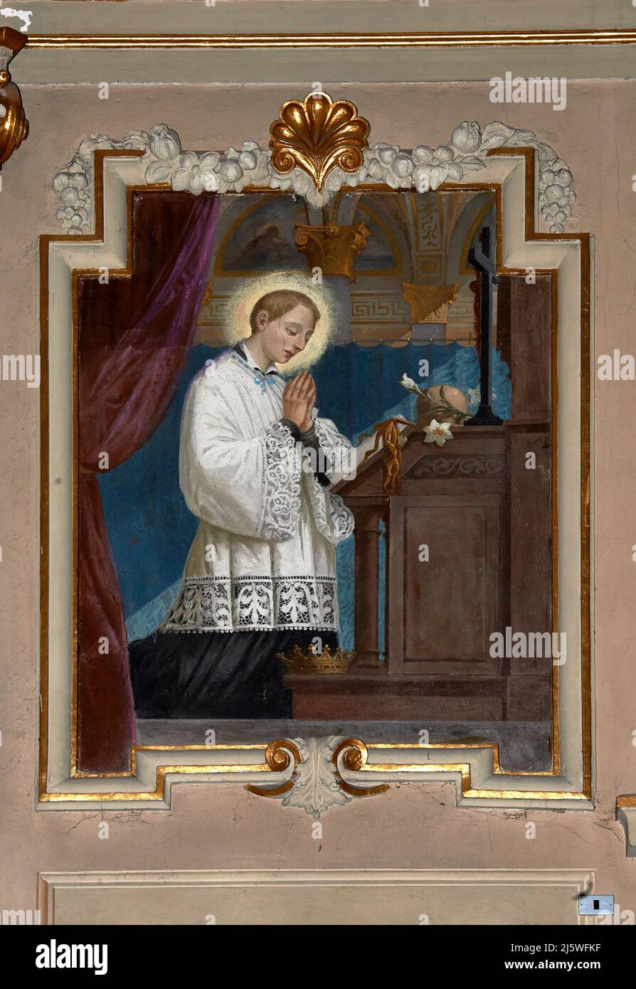 San Luigi Gonzaga - affresco - Luigi e Rodolfo Gambini - 1903 ...