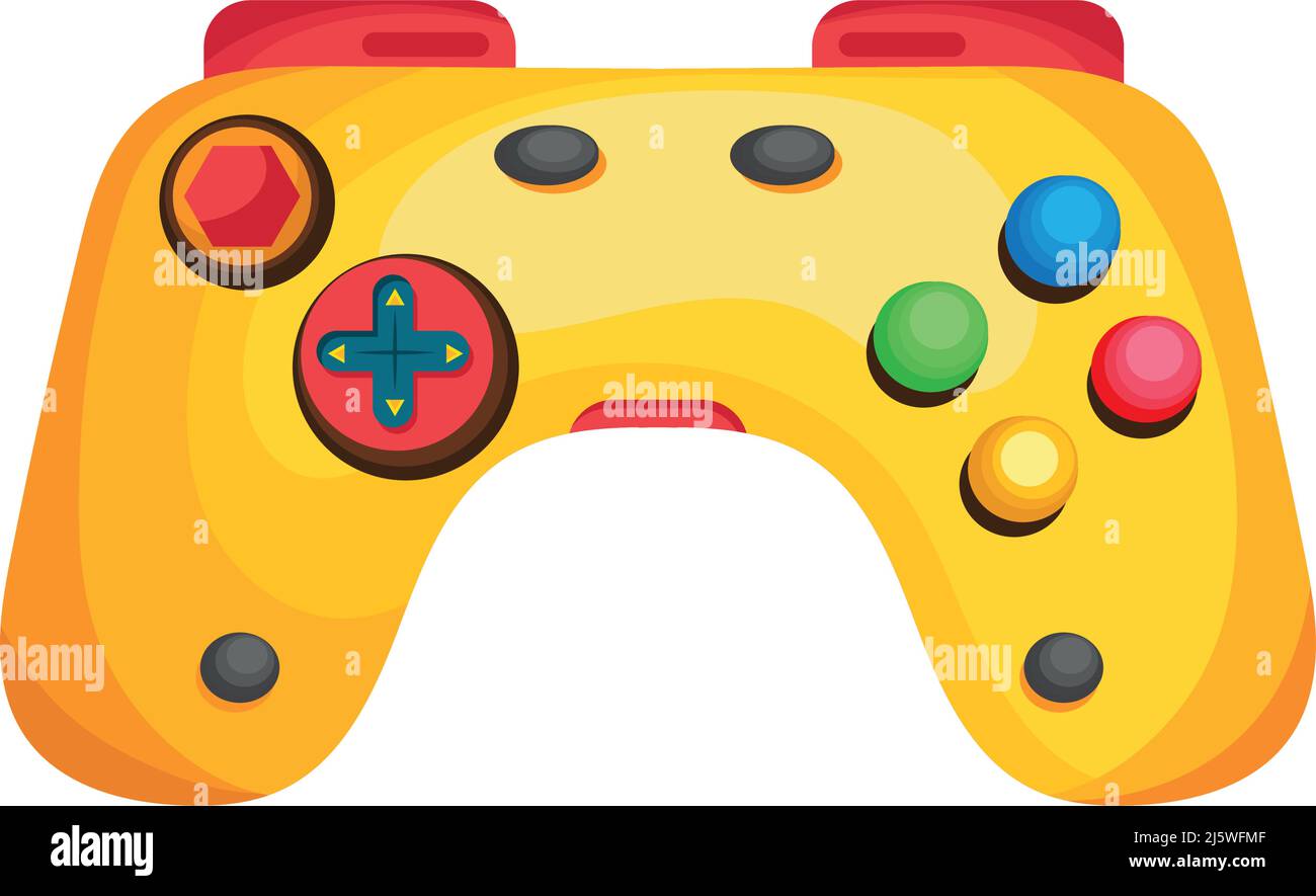 yellow video game control Stock Vector Image & Art - Alamy
