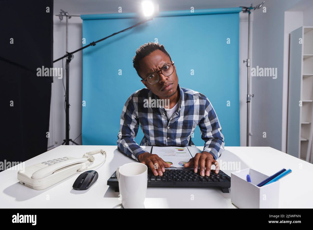 Behind the scenes of suspicious doubtful marketing department team ...