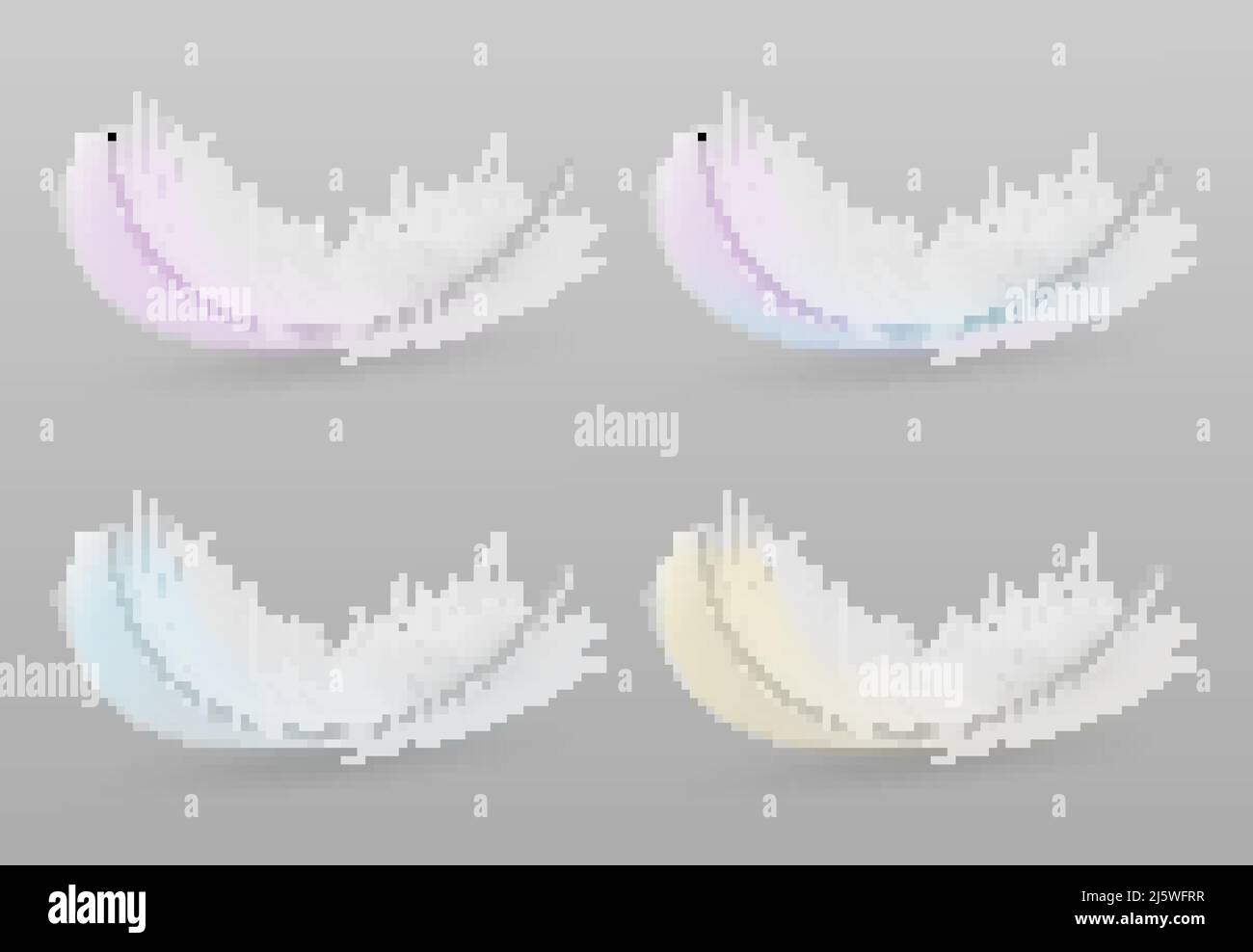 Flying or falling down exotic bird colorful, fluffy feathers 3d ...