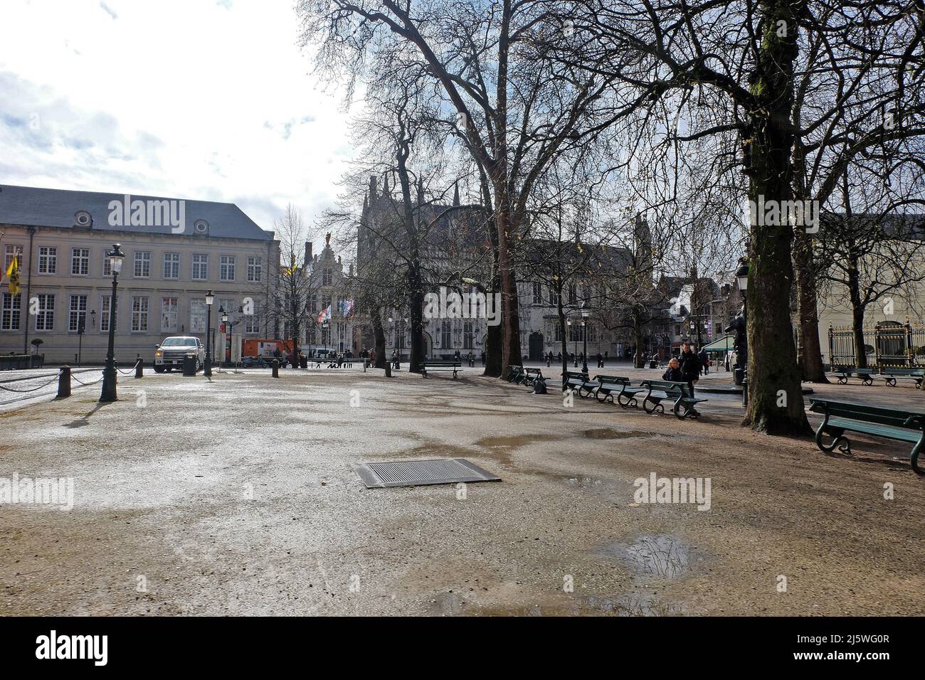 Exterior European design and building at Brugge The Market Square ...