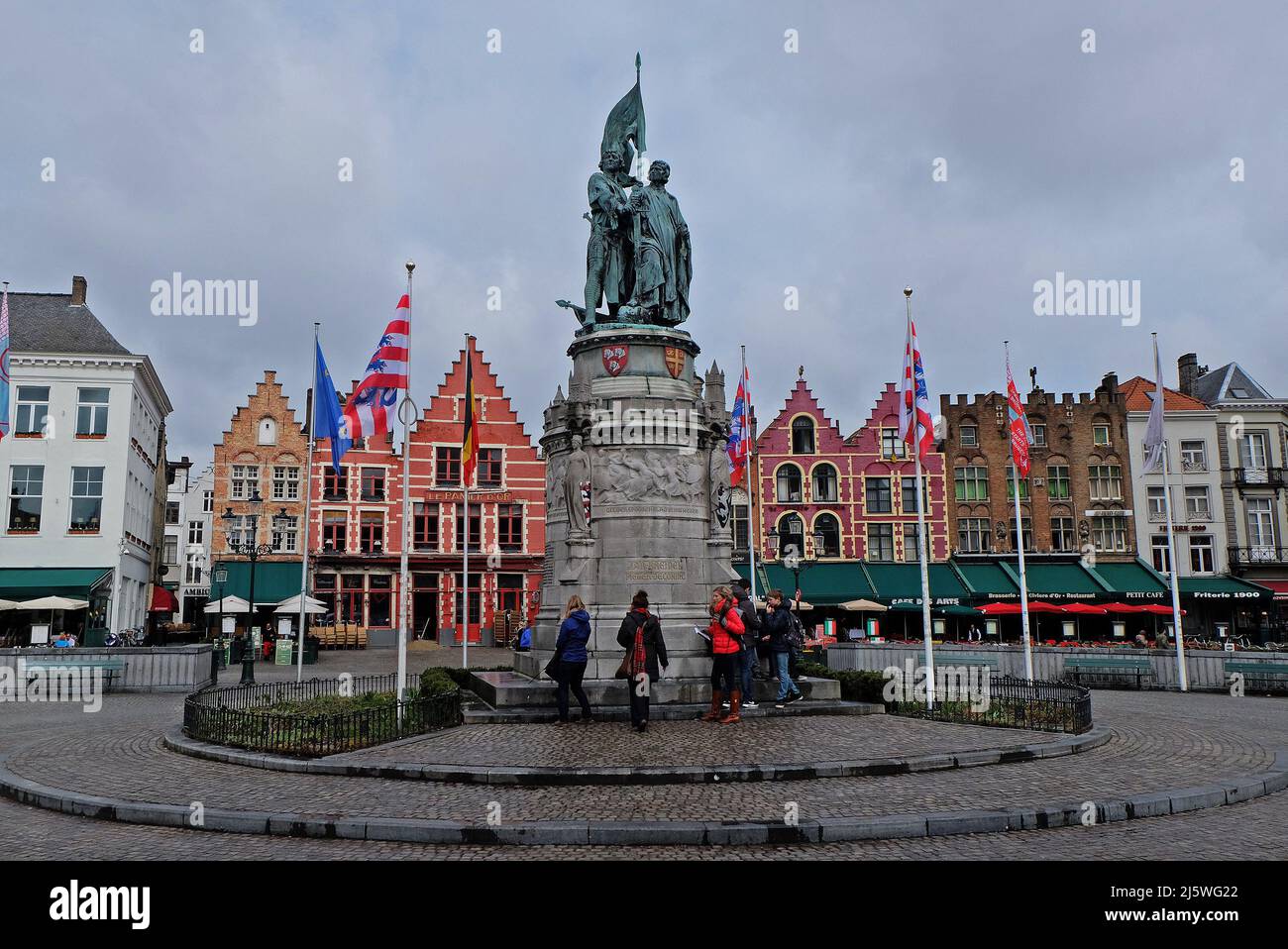 Exterior European design and building at Brugge The Market Square ...