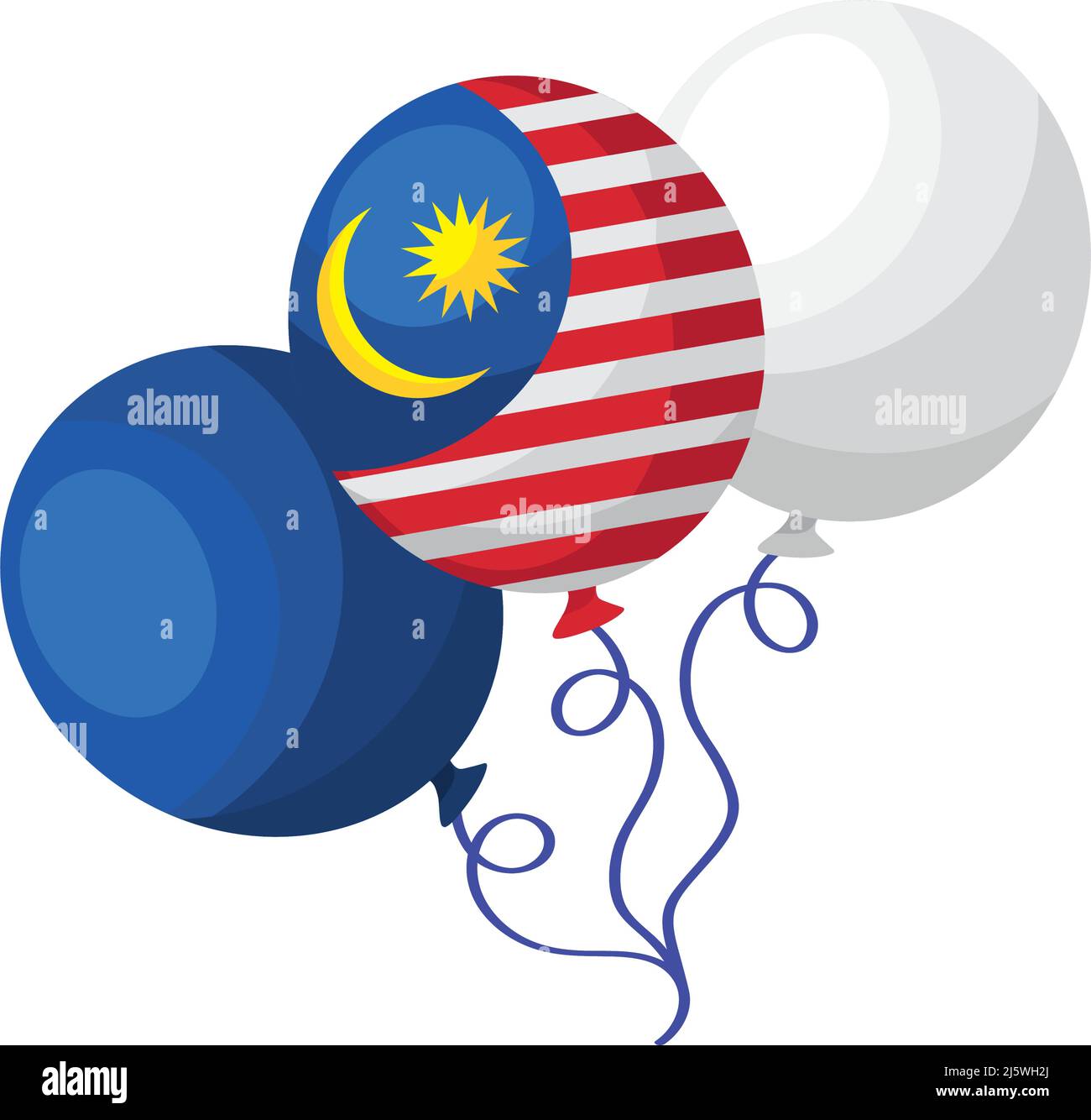 malaysia flag in balloons helium Stock Vector Image & Art - Alamy