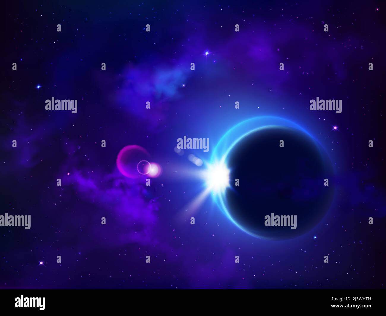 Total eclipse solar or lunar. Moon cover sun mysterious natural ...