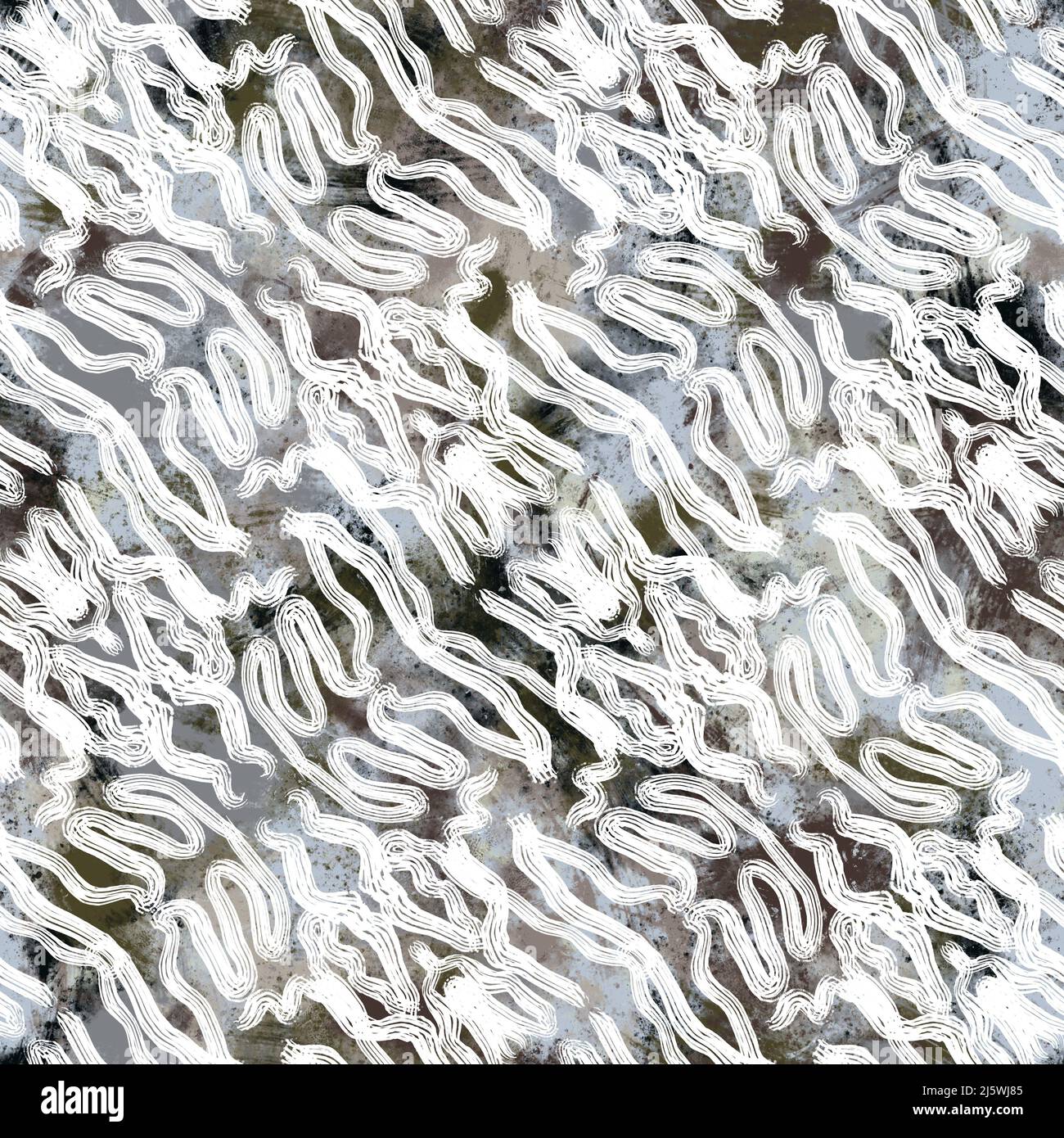 Seamless neutral tan and white distressed grungy motif surface pattern ...