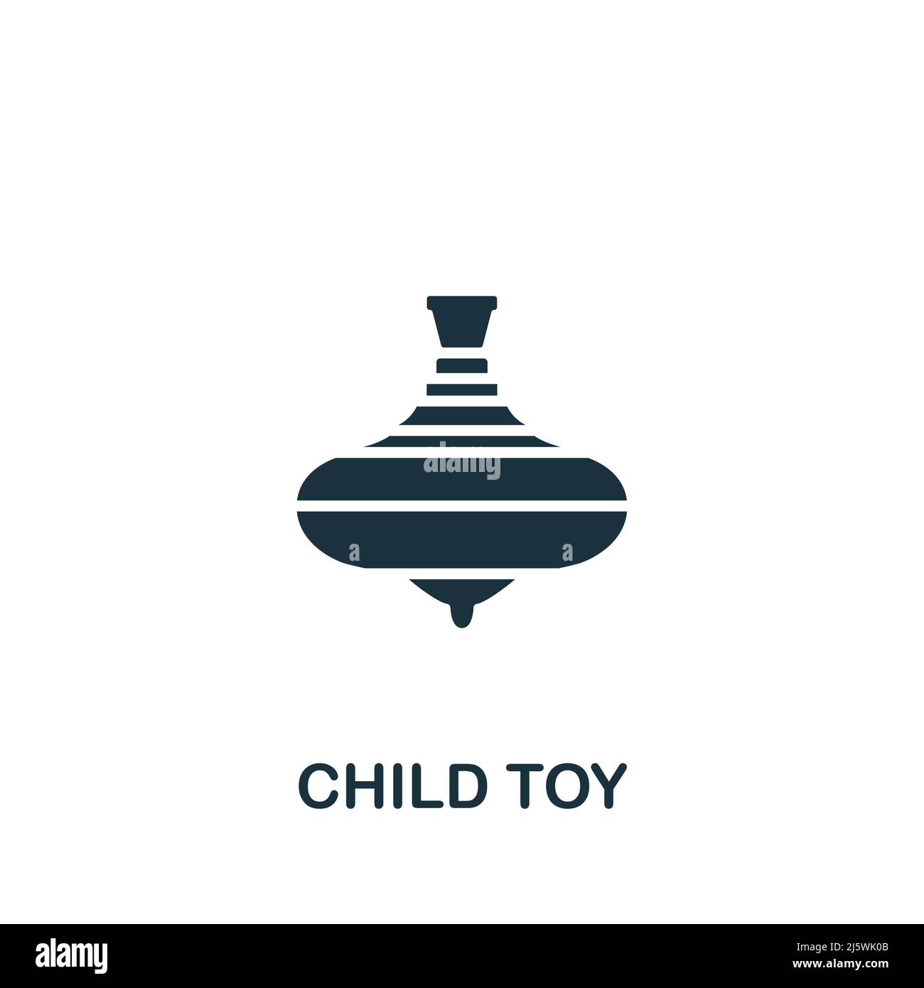 Child Toy icon. Monochrome simple Baby icon for templates, web design ...