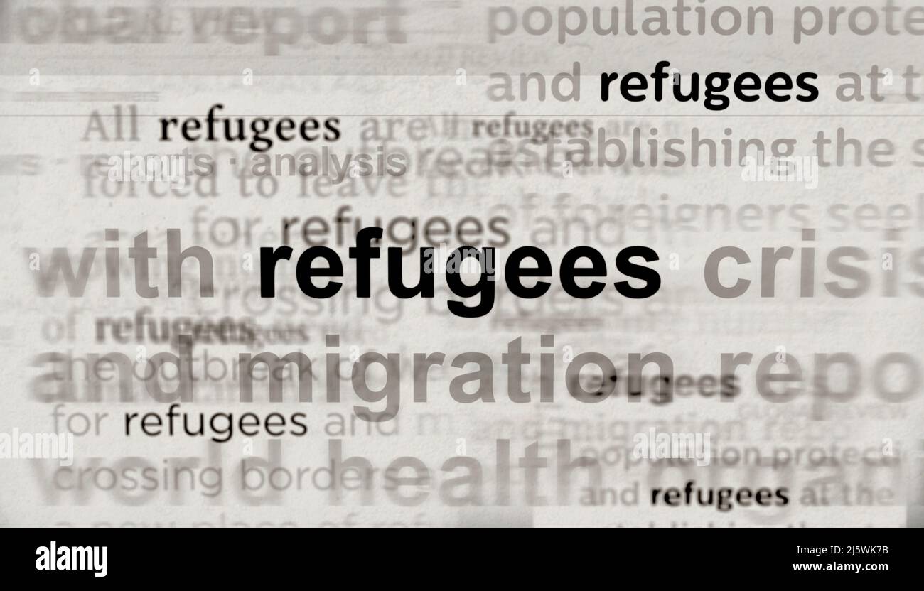 Headline news across international media with refugees and migration ...