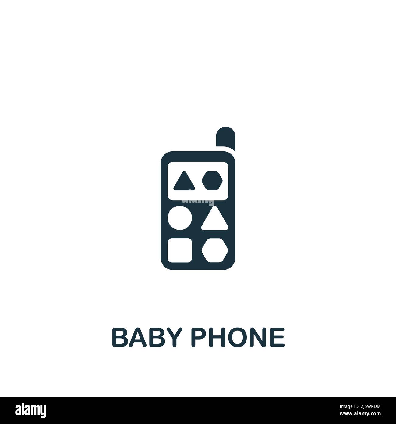 Baby Phone icon. Monochrome simple Baby icon for templates, web design ...