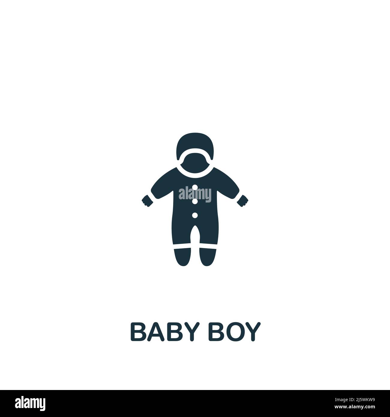 Baby Boy icon. Monochrome simple Baby icon for templates, web design ...
