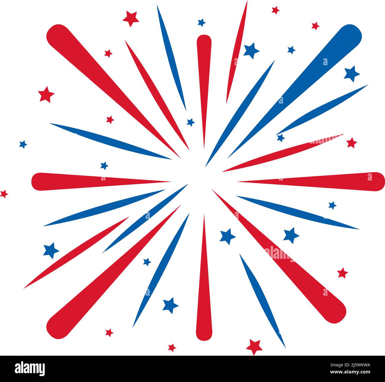 blue and red fireworks Stock Vector Image & Art - Alamy