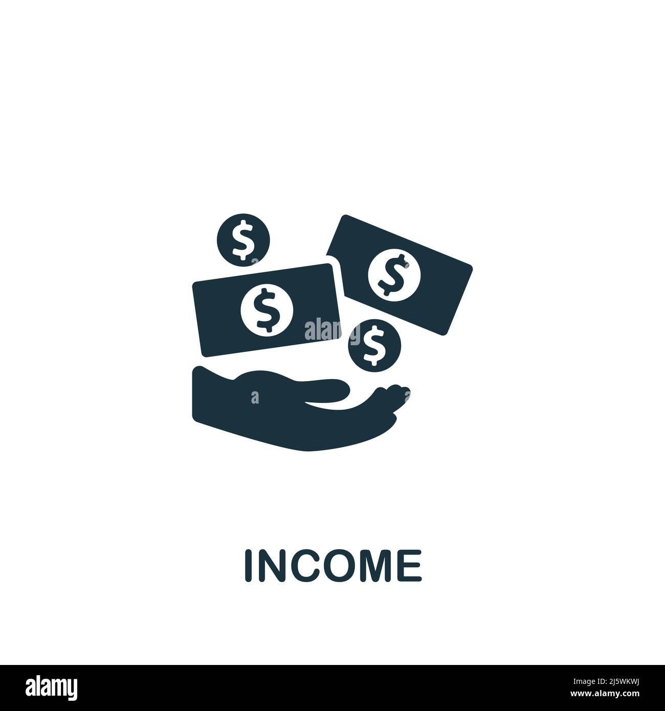 Income icon. Monochrome simple Banking icon for templates, web design ...