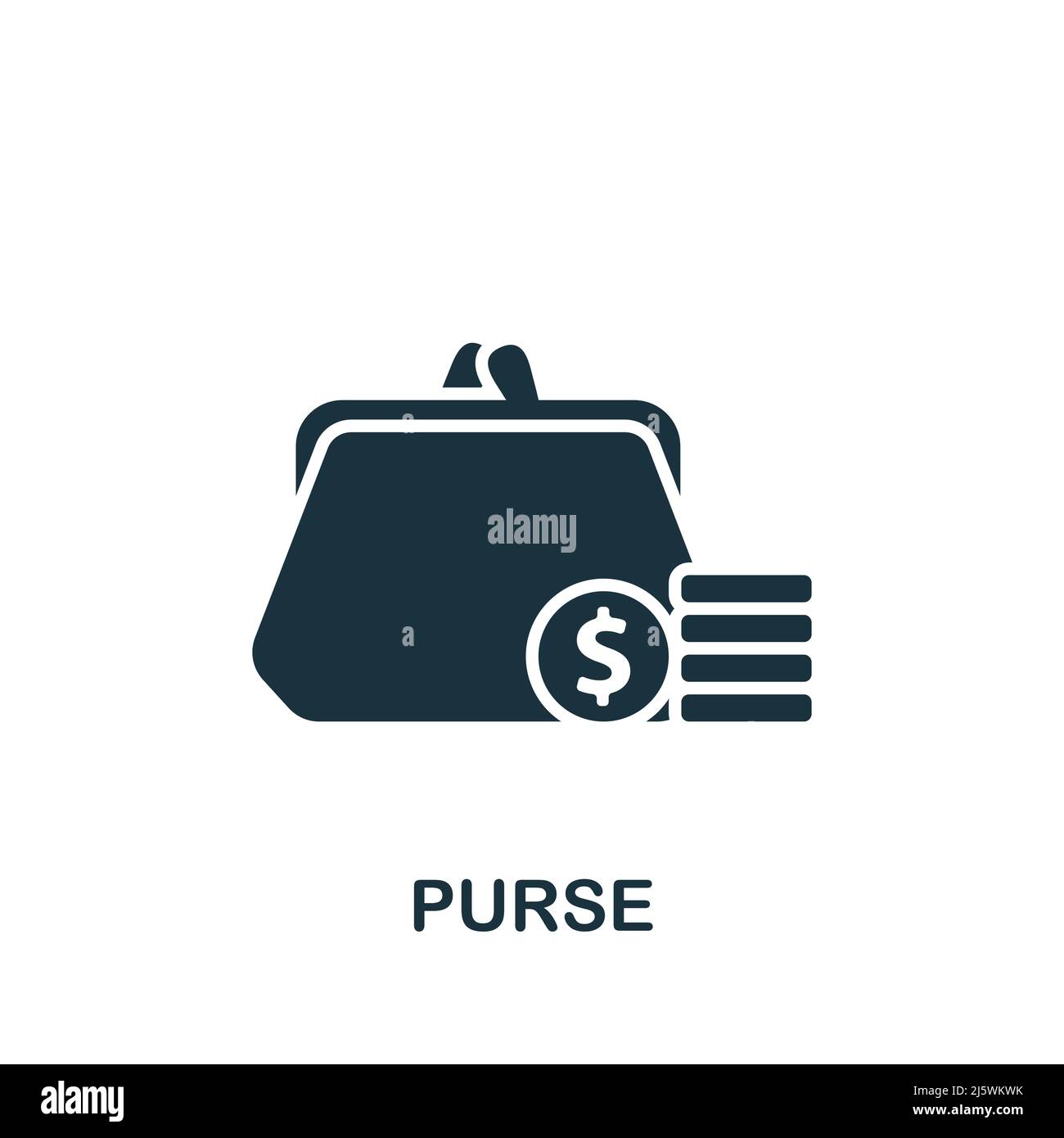 Purse icon. Monochrome simple Banking icon for templates, web design ...