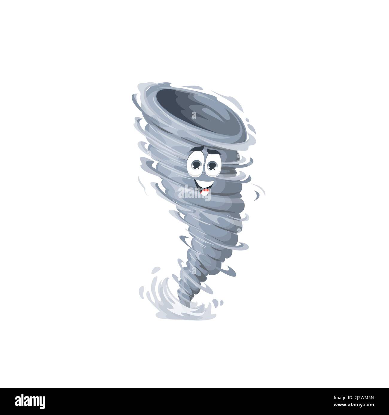 Cartoon tornado character, storm whirlwind twister or cyclone hurricane ...