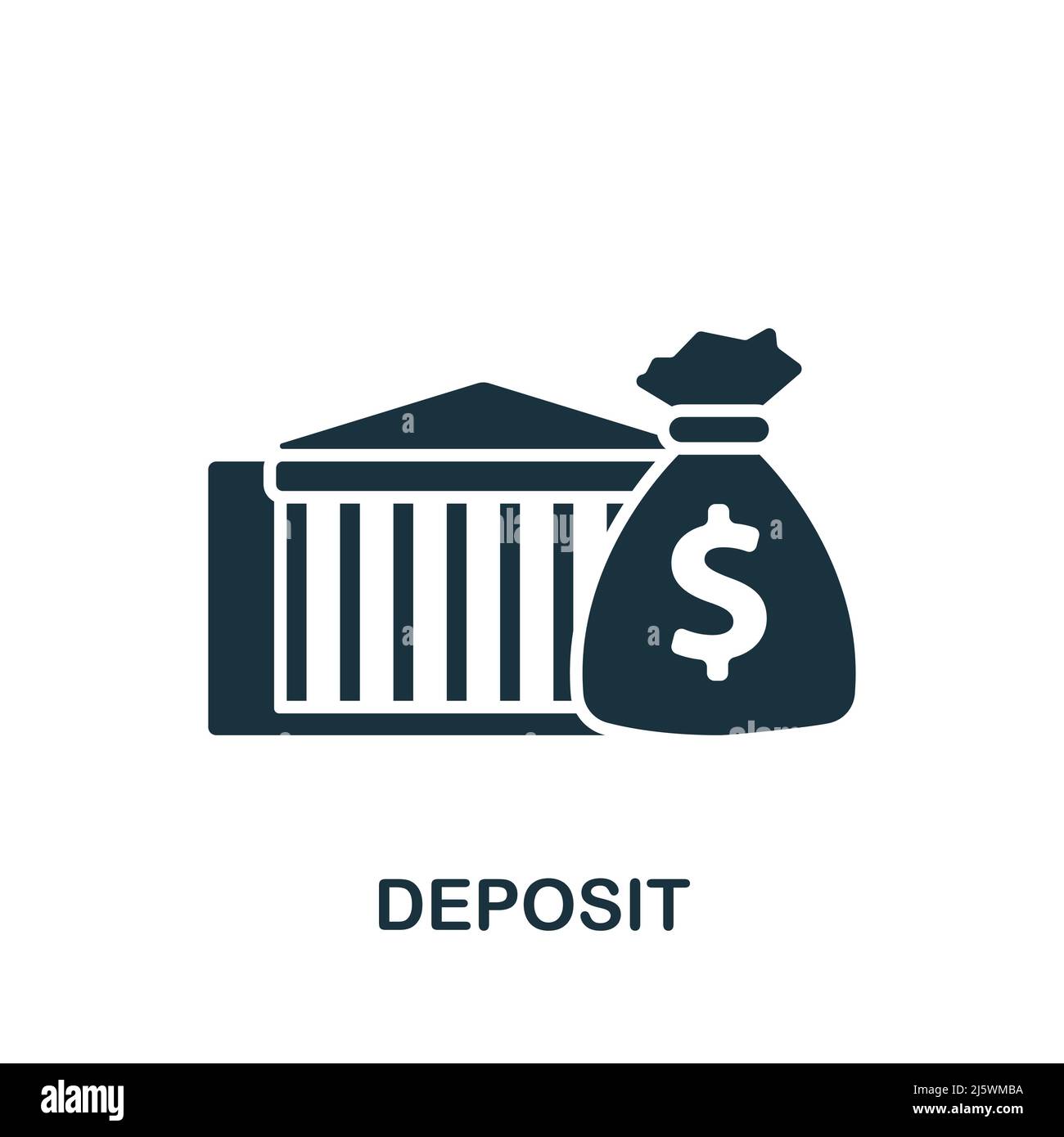 Deposit icon. Monochrome simple Banking icon for templates, web design ...