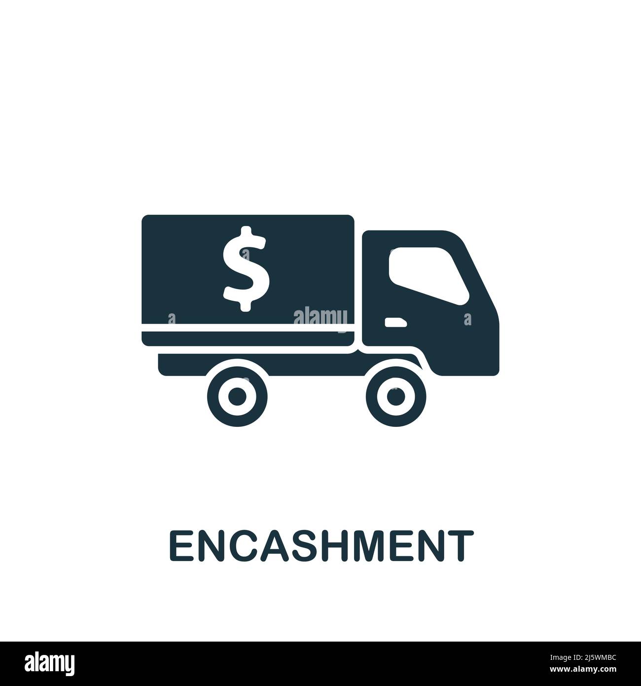 Encashment icon. Monochrome simple Banking icon for templates, web ...
